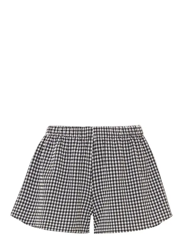 Hunza G Resort Swim Shorts - Black Gingham