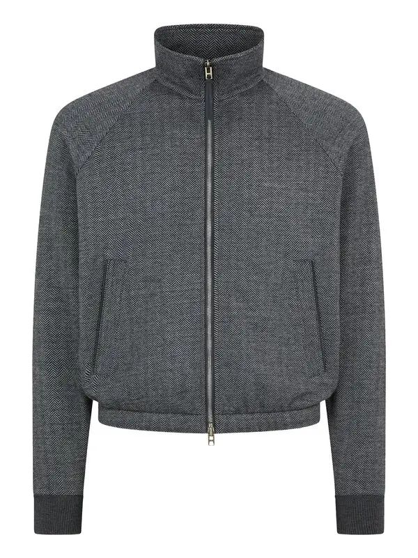 TOM FORD Cotton-wool-cashmere-silk Zip-up Sweatshirt - Grey