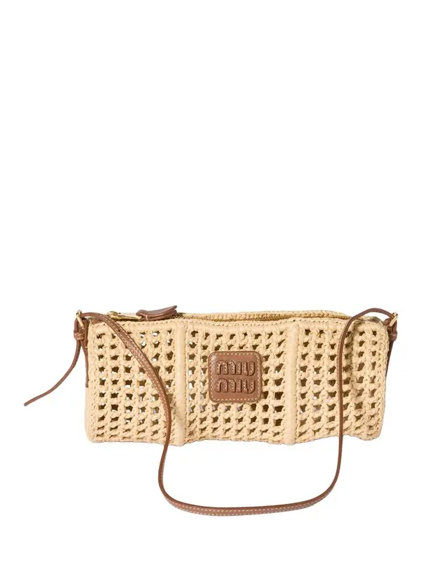 Miu Miu Crochet Mesh Pouch - Neutral