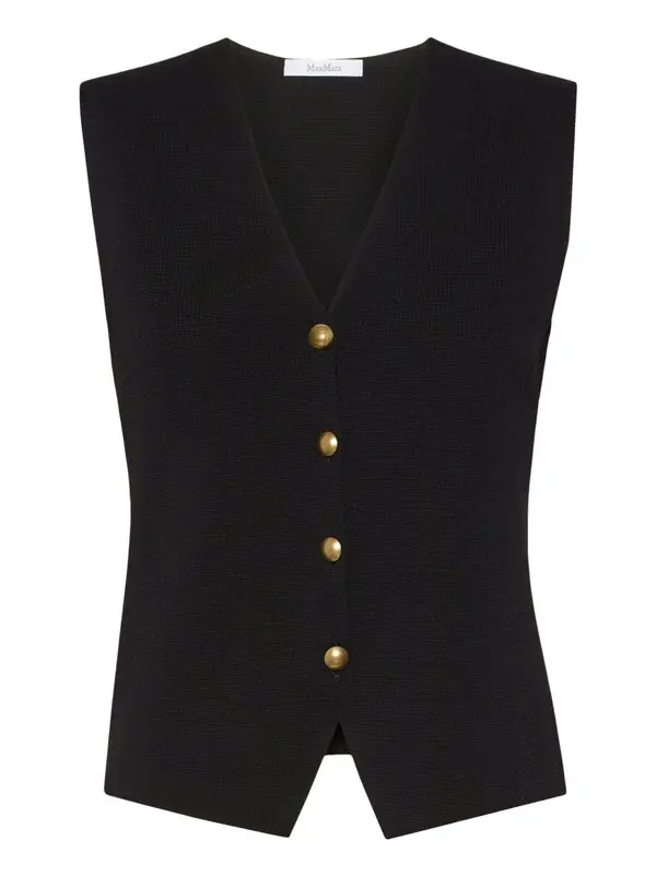 Max Mara Knitted Waistcoat - Black
