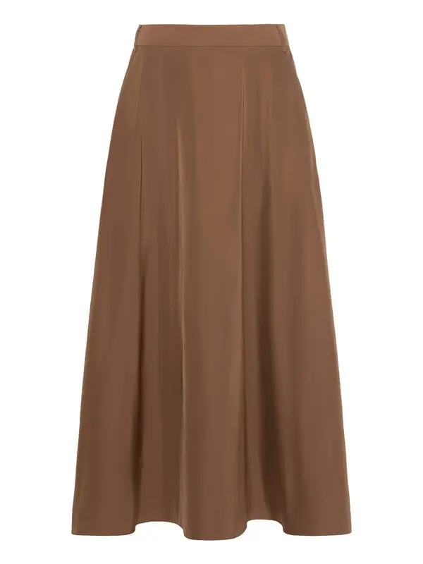 Max Mara Taffeta Maxi Skirt - Gold