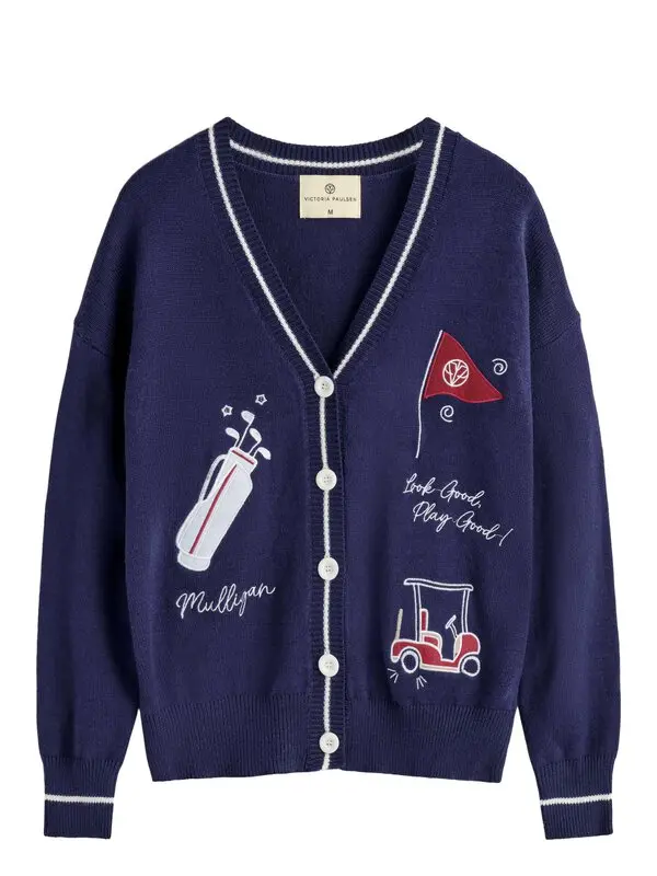 VICTORIA PAULSEN Sophie Cardigan- Midnight - Blue