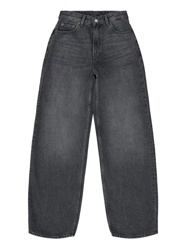 DR. DENIM Donna High Relaxed Mid Used - Grey