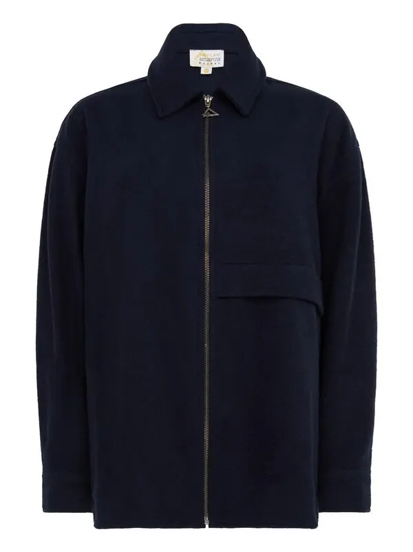HAY LIFE Zip Through Jacket Navy - Blue