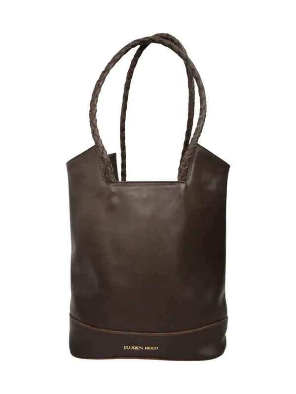 LAUREN REED CO The Car Leather Tote Bag Espresso - Brown
