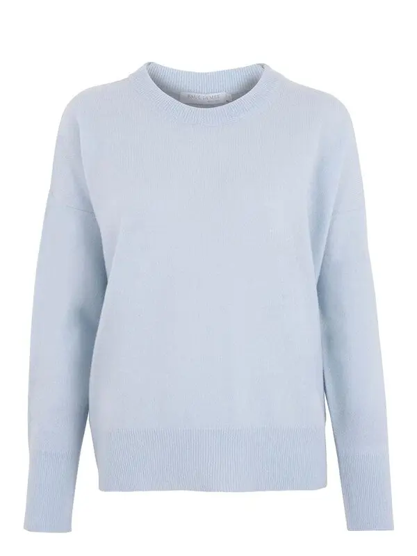 PAUL JAMES KNITWEAR Cashmere Crew Neck Mahi Jumper Pale - Blue