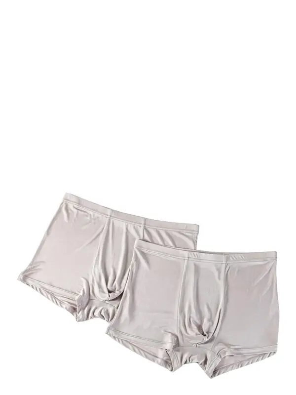 SOFT STROKES SILK Set Of Two Knitted Silk Trunks - Silver