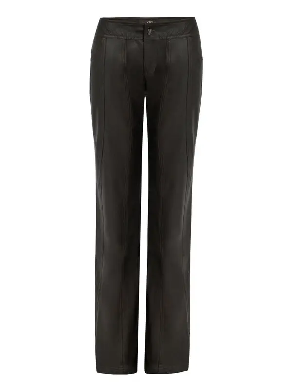 OW Jade Low-waist Faux Leather Pants - Black