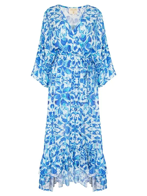 SOPHIA ALEXIA Greek Goddess Mozambique Midaxi Dress - Blue