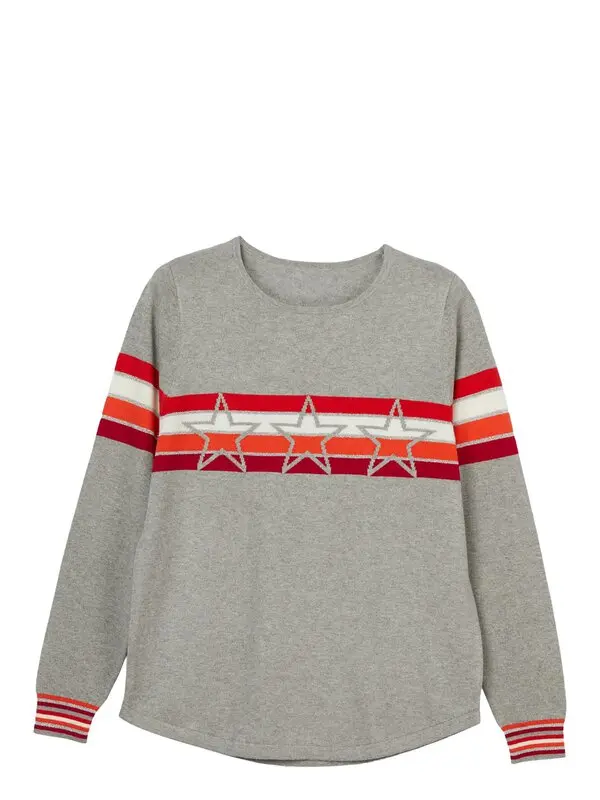 COVE Maria Cotton Cashmere Jumper - Grey