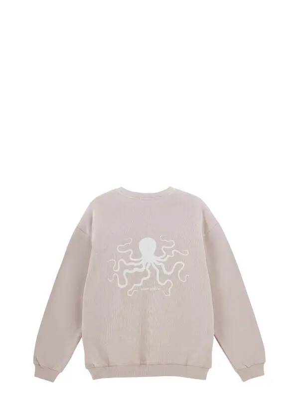 SAINT ONE CO. Prima Octo Sweatshirt Light Taupe - Brown