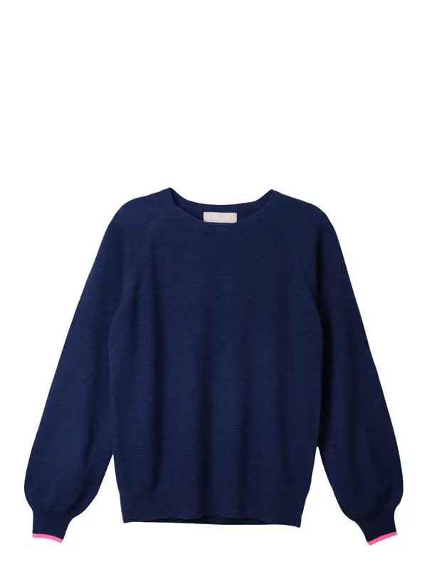 COVE Matilde Textured Jumper - Blue
