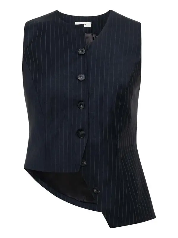 Sélone Noira Asymmetric Tie Vest - Black
