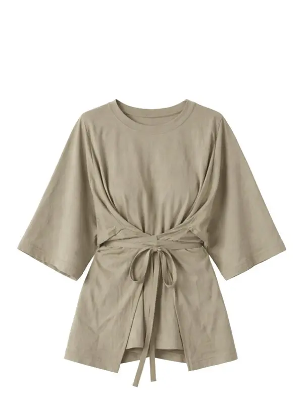 LOU&UP (FORMERLY LOUP CLOTHING) Wrap Tie Tee Sage - Green