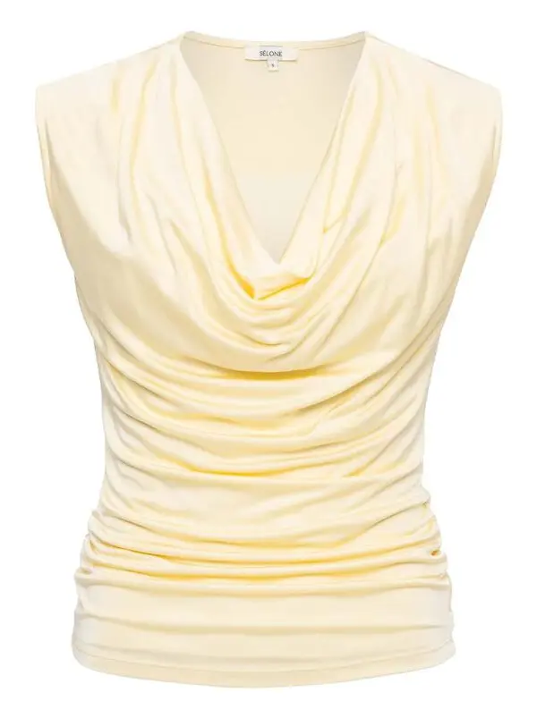 Sélone Ylune Liquid Drape Top / Butter - Yellow