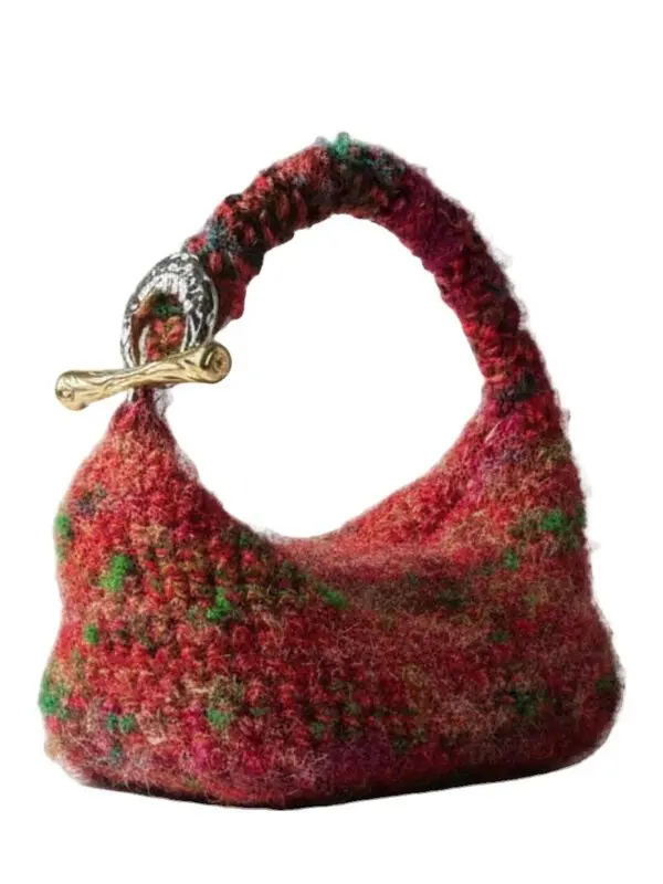 ISKRA Small Gigi Clasp Bag Silk - Red