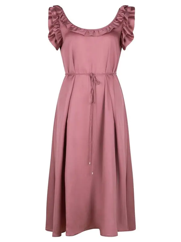 GUNDA HAFNER LTD Cotton Sateen Sleeveless Dress - Pink