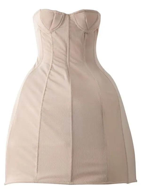 PALOMA LIRA Neutrals Nude Skeleton Dress - Brown