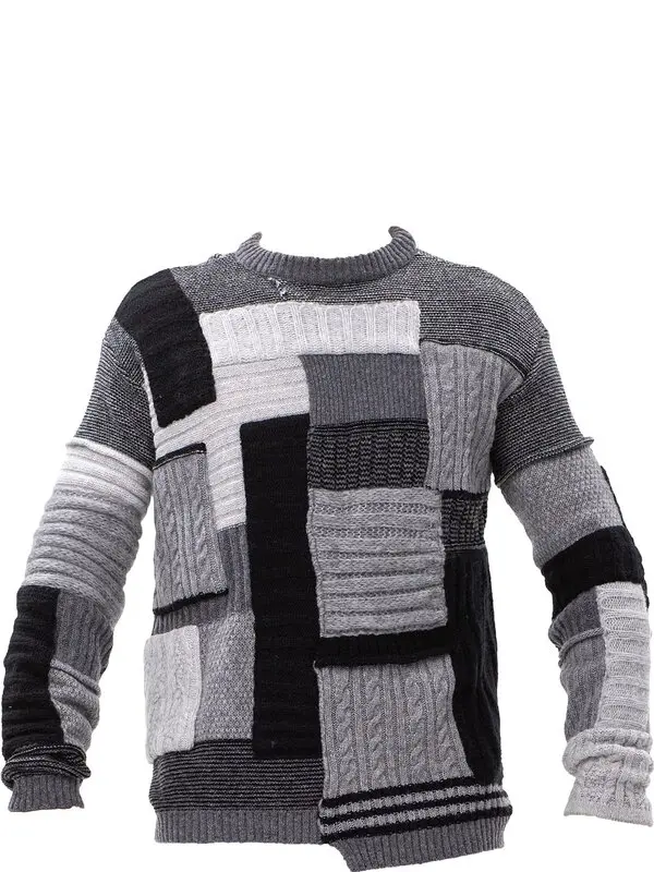 MAISON BOGOMIL Chunky Patchwork Sweater - Black