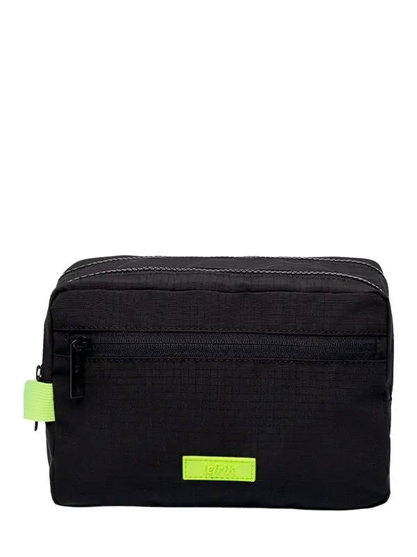 LEFRIK Kei Double Washbag Lime Vandra - Black