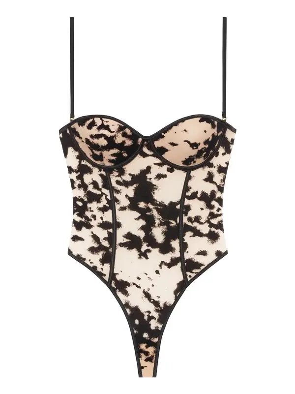 PERILLA Harlow Bodysuit Push Up Nude - Brown