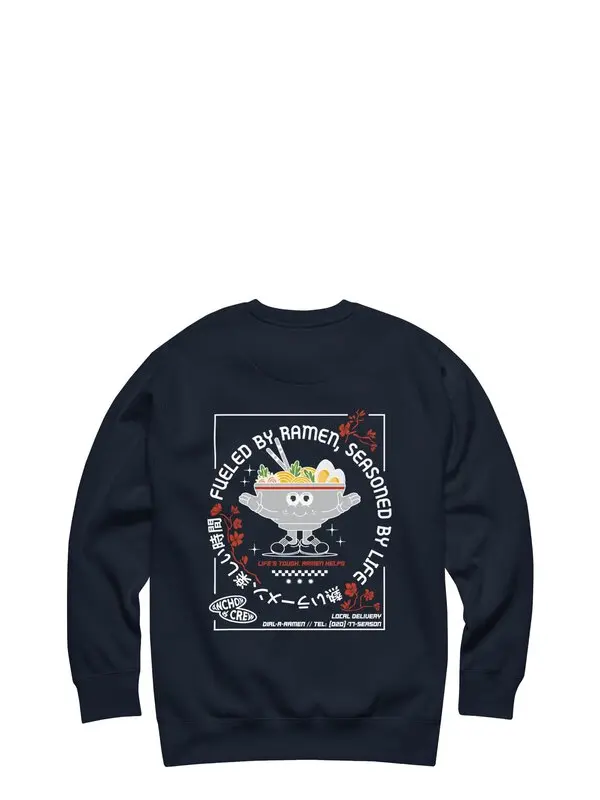 ANCHOR & CREW Navy Ra House Dial-a-local Organic Cotton Sweatshirt - Blue