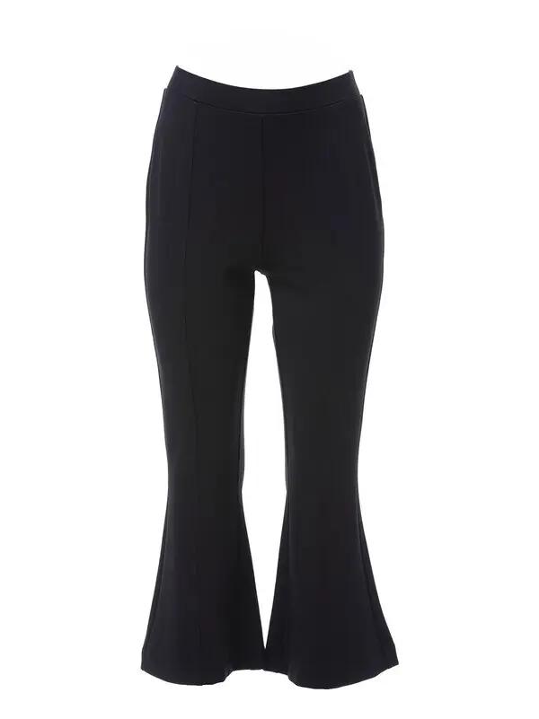 CARLOSLINES Compression Skinny Flare Pant In Solid - Black