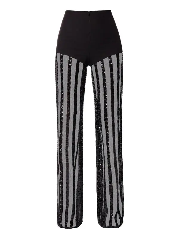 AGGI BY HALEWSKI Lynette Magic Sequin Pants - Black