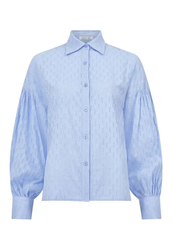 LULA-RU Ida Cotton Shirt - Blue