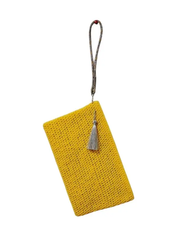 SPRINGMOONATELIER Handmade Clutch Bag – Elegant And Chic - Yellow