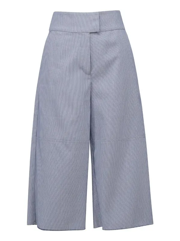 SMART AND JOY Wide Capri Pants - Blue