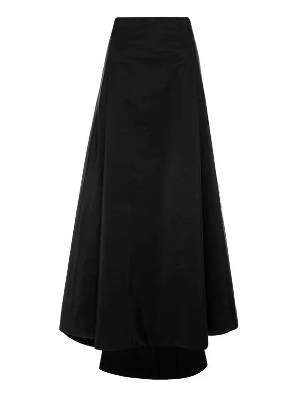 SILVIA SERBAN Taffeta Skirt With Train - Black