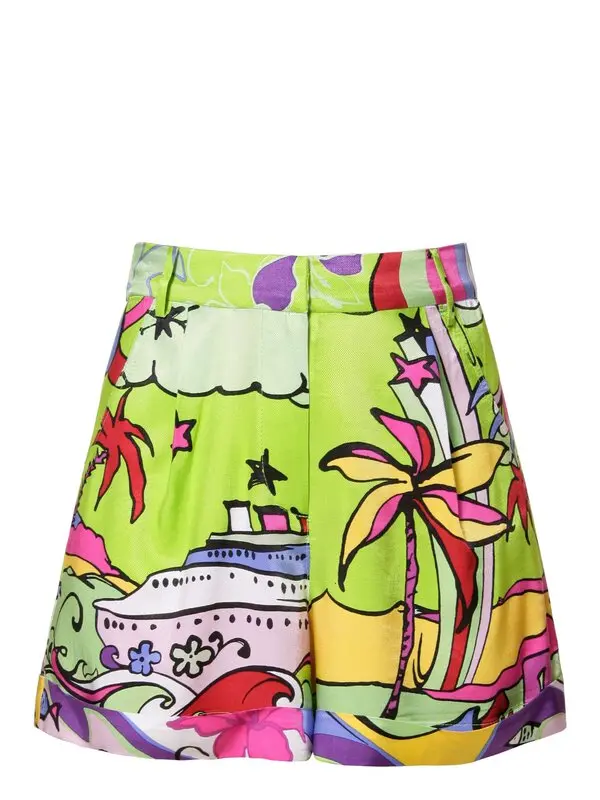 AGGI BY HALEWSKI Jerry Current Mood Bermuda Shorts - Yellow
