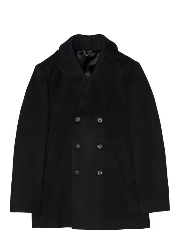 HEGARTY Wool And Cashmere Pea Coat - Black
