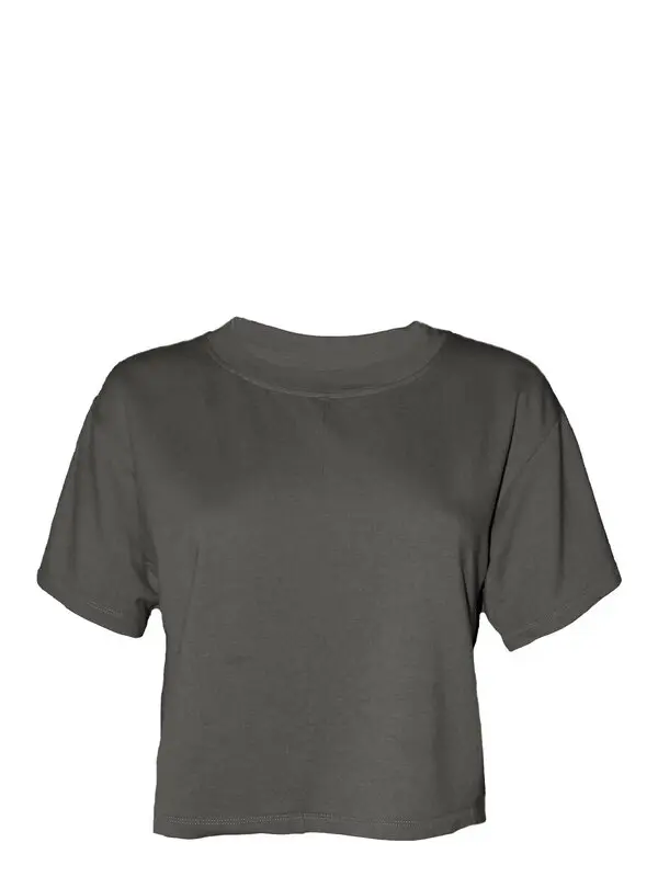JOELEEN TORVICK Cropped Box Top Tee Slate - Grey