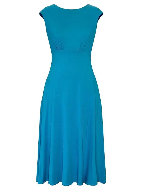 ALIE STREET LONDON Luna Midi Dress With Pockets In Celestial - Blue