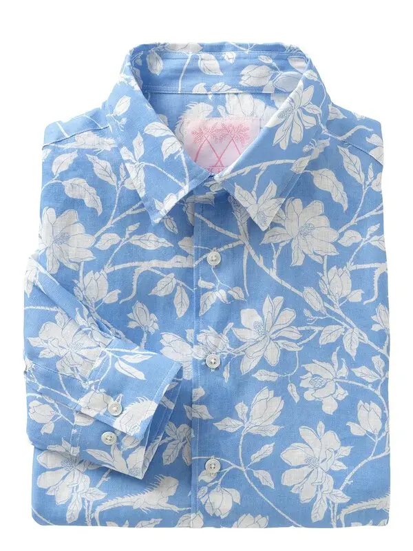 PINK HOUSE Linen Shirt Iguana - Blue