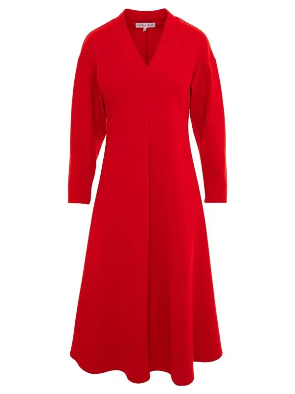 NORIA ANIS Scarlet Midi Dress - Red