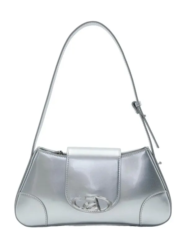 A BY ANYAH Aisha Liquid Metal Shoulder Bag - Silver