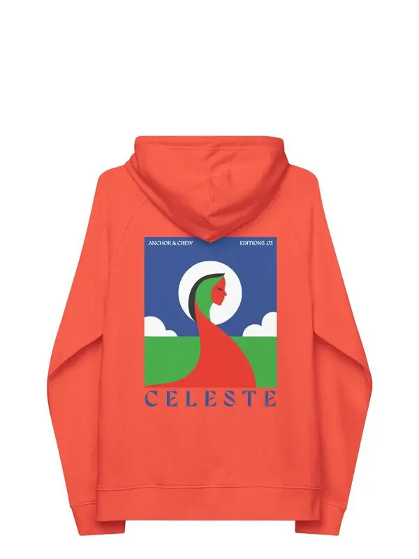 ANCHOR & CREW Burnt Three Celeste Editions Organic Cotton Hoodie - Orange