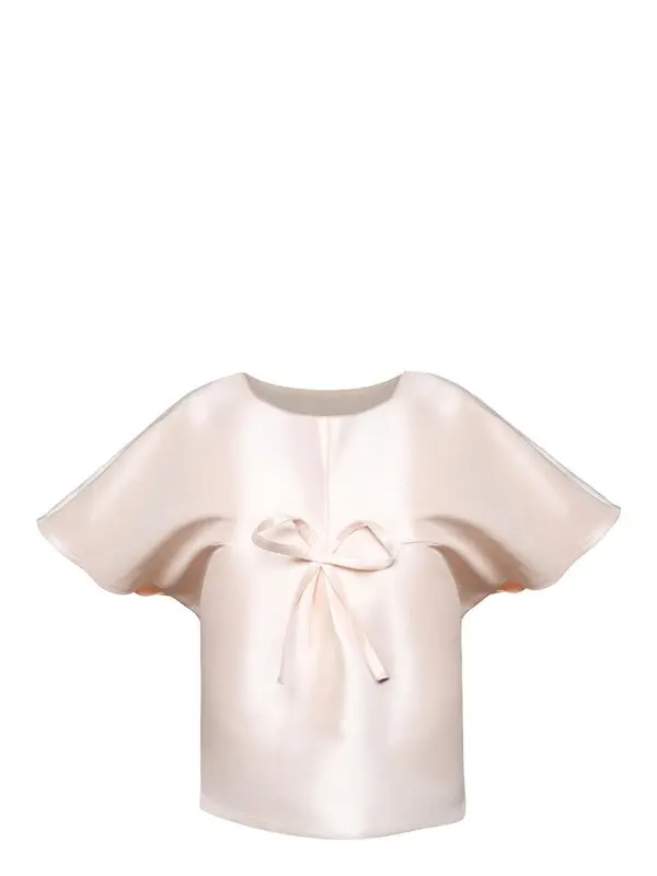 MADEBYZA Sculptural Top With Bow Details - Pink