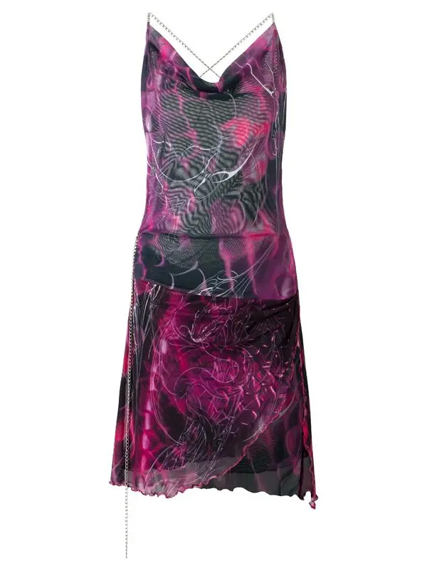 PALOMA LIRA Snake Tattoo Printed Dress - Black