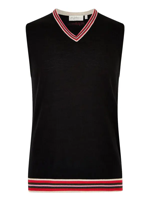 MG RIVERS Extrafine Merino Tank Top - Black