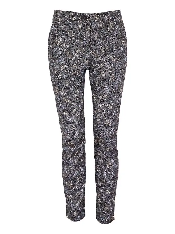 LORDS OF HARLECH Jack Madrid Paisley Pant Smoke - Grey