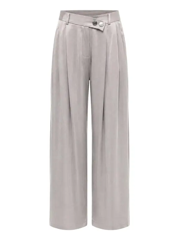 MIRIMALIST Loose Silver Maxi Pants - Grey