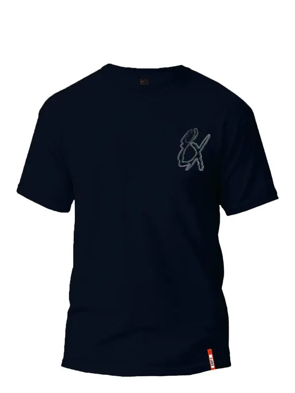 EIGHT X Frequency Logo Graphic T-shirt Navy - Blue