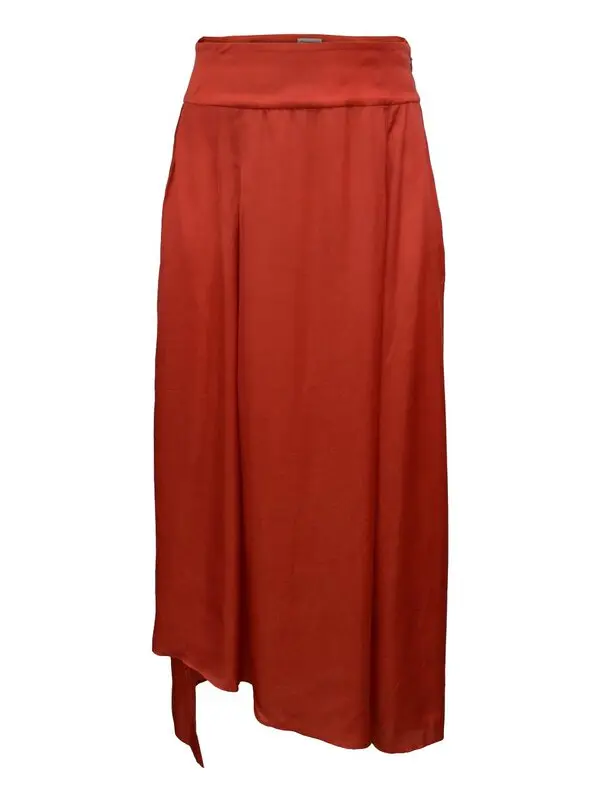 SHINARAA High-waisted Asymmetrical Skirt - Red