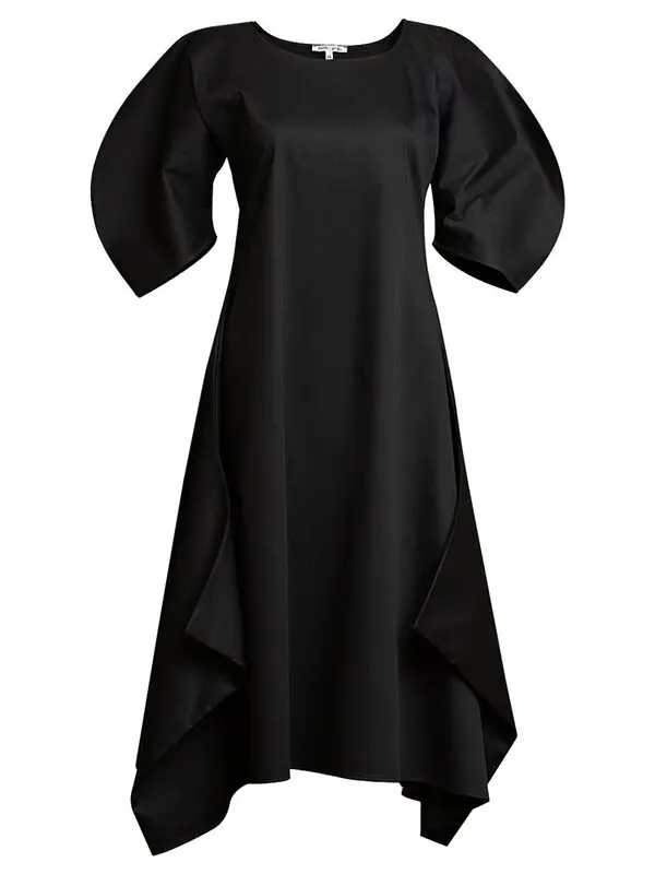 BIANCA POPP Puff Dress With Flaps In Cotton - Black