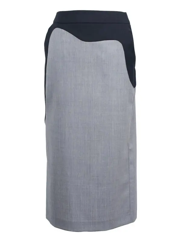 LAURA DAILI Black / Grey Midi Skirt Glass Poem - Black/grey