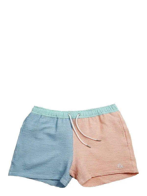 EIGHT X Orange / Blue Horizon Fade Swim Trunks - Orange/blue